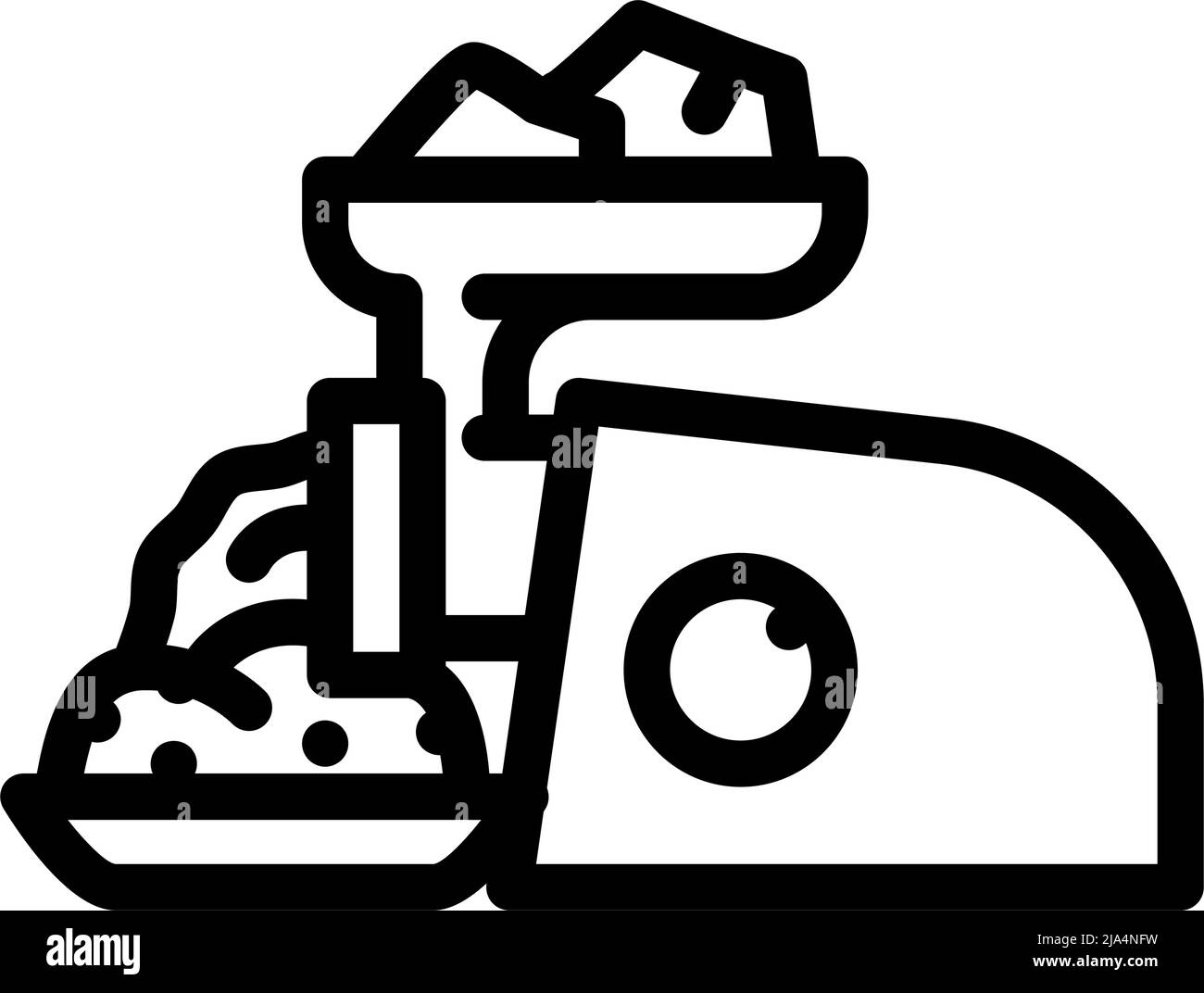 ground meat line icon vector illustration Stock Vector Image & Art - Alamy