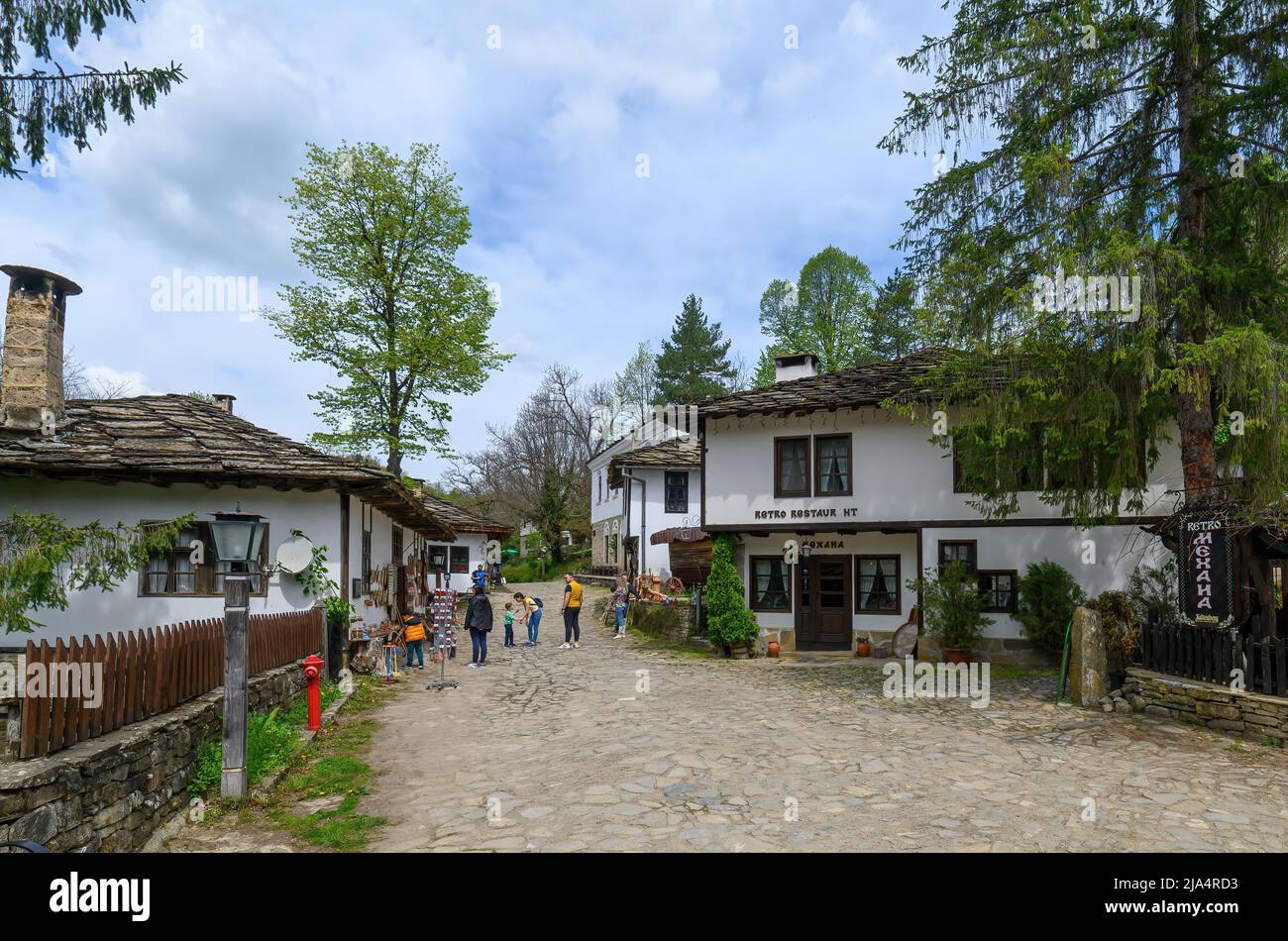 Bozhentsi village in Bulgaria, Gabrovo Municipality. Old house with ...