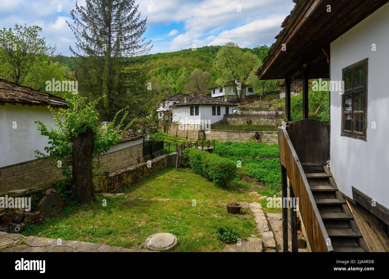 Bozhentsi village in Bulgaria, Gabrovo Municipality. Old house with ...