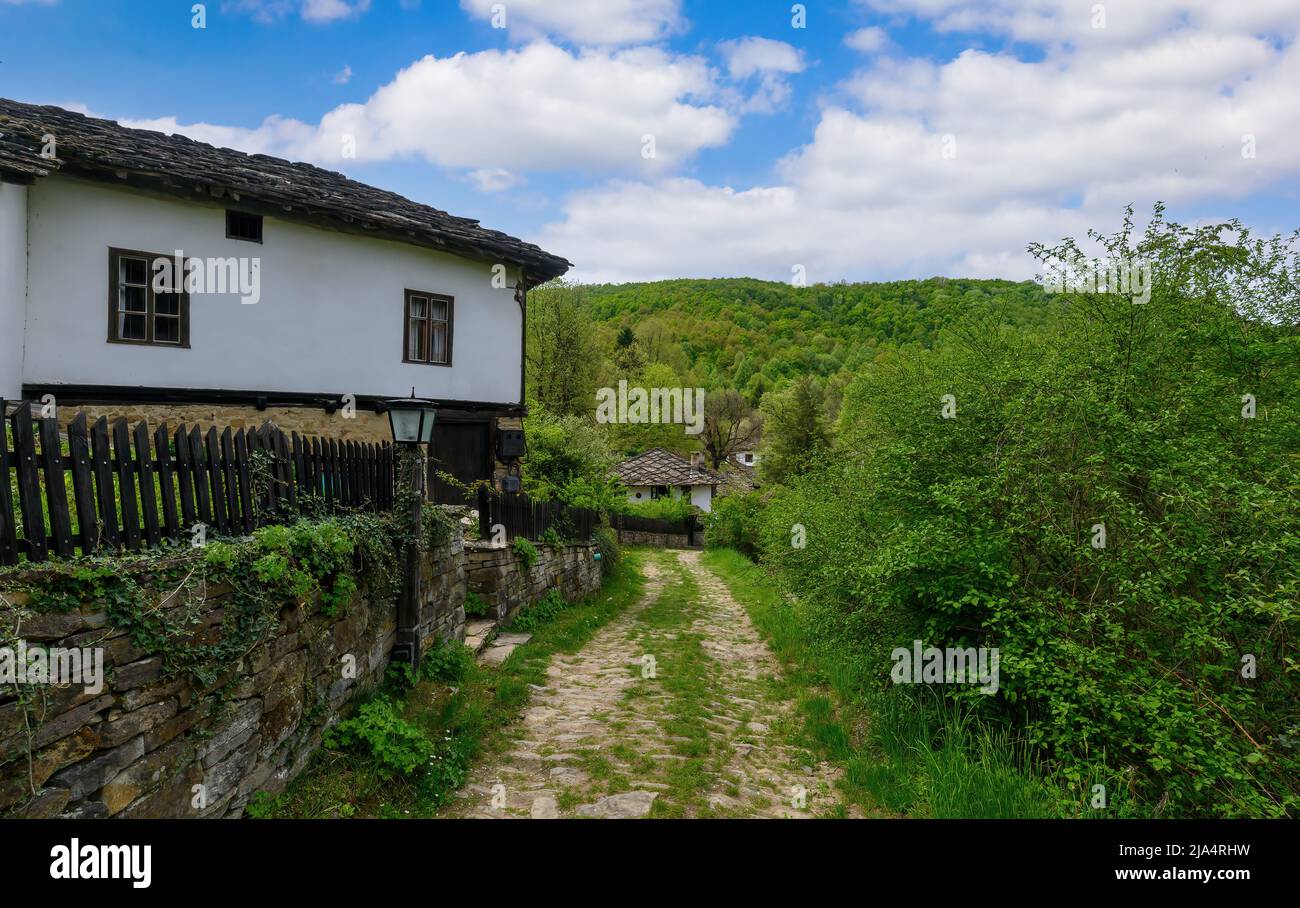 Bozhentsi village in Bulgaria, Gabrovo Municipality. Old house with ...