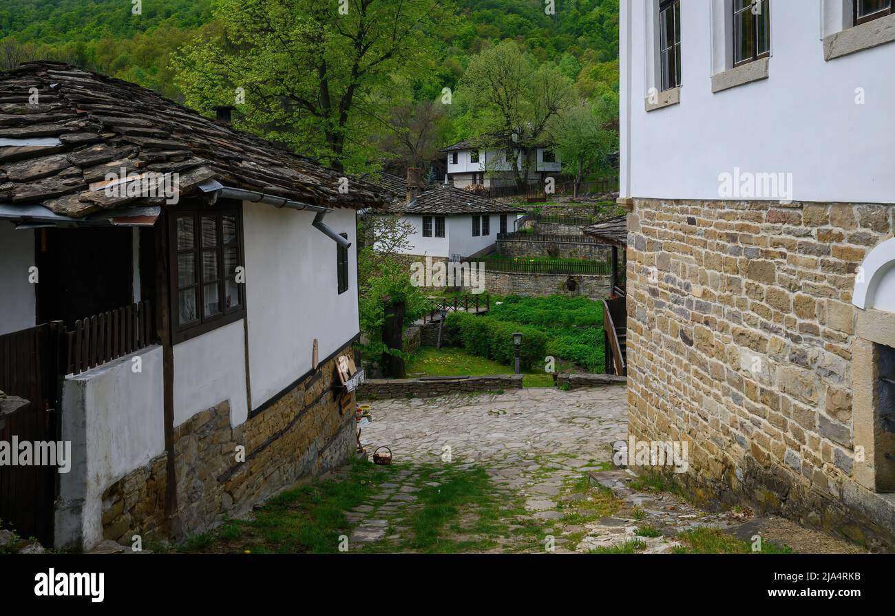 Bozhentsi village in Bulgaria, Gabrovo Municipality. Old house with ...
