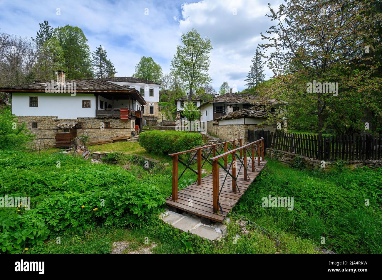 Bozhentsi village in Bulgaria, Gabrovo Municipality. Old house with ...