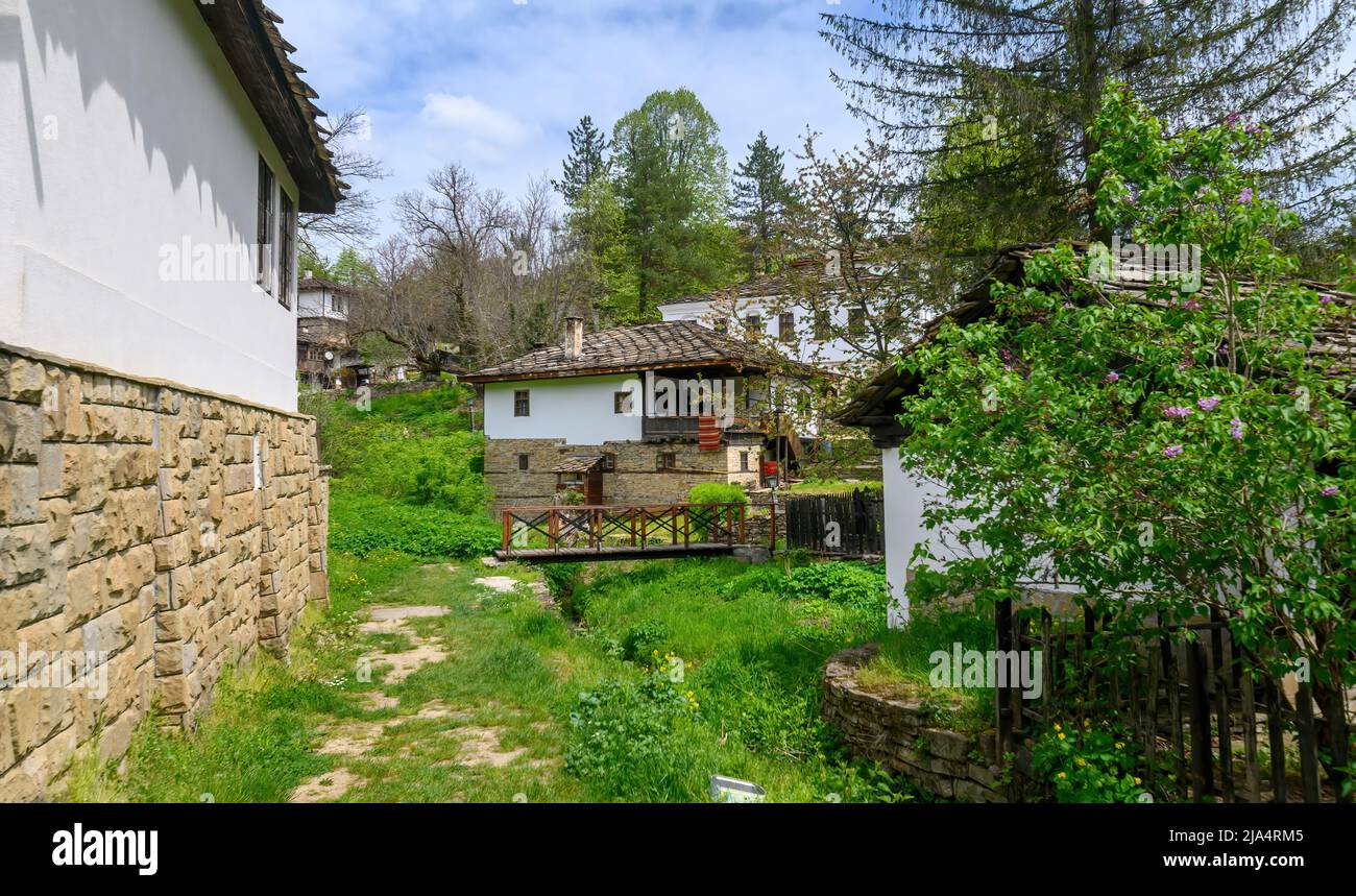 Bozhentsi village in Bulgaria, Gabrovo Municipality. Old house with ...