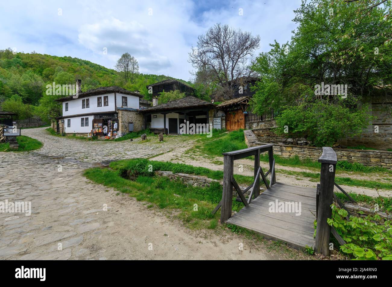 Bozhentsi village in Bulgaria, Gabrovo Municipality. Old house with ...