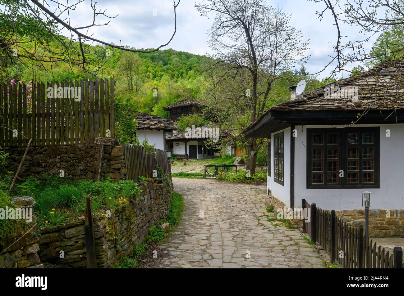 Bozhentsi village in Bulgaria, Gabrovo Municipality. Old house with ...