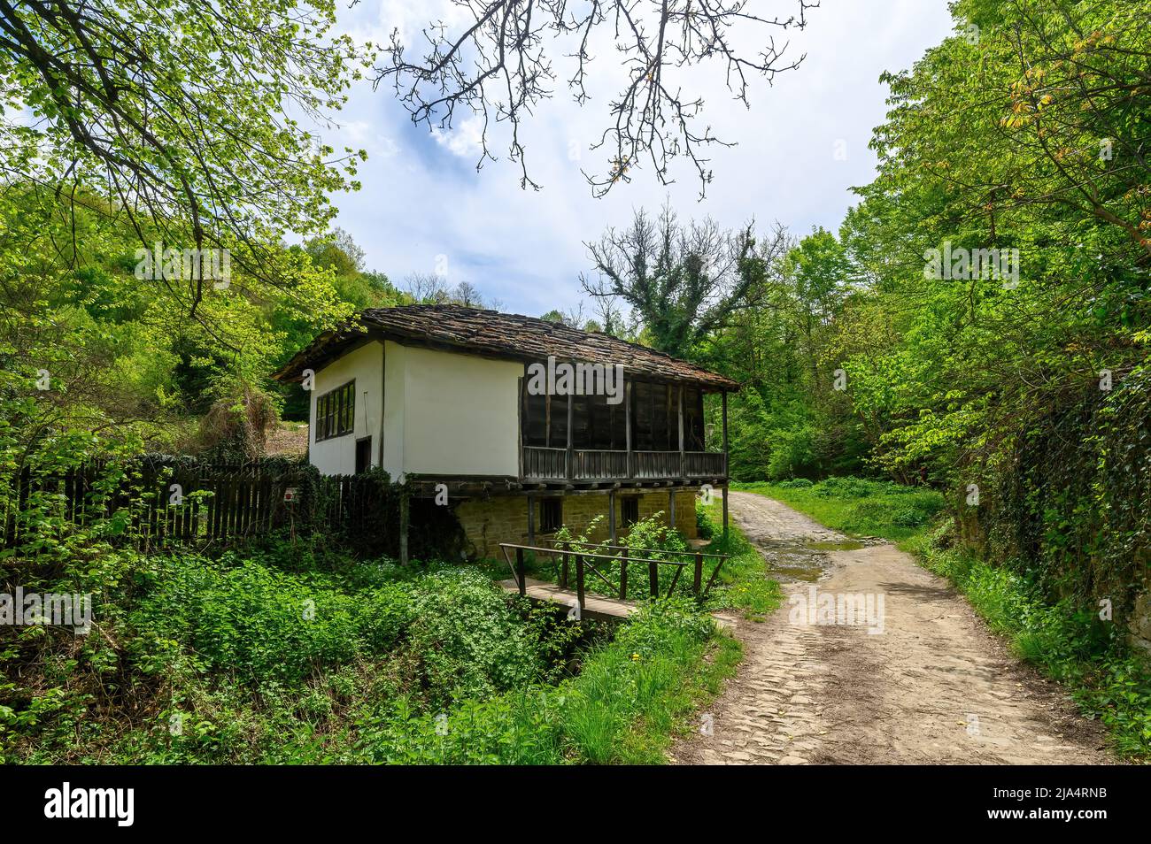 Bozhentsi village in Bulgaria, Gabrovo Municipality. Old house with ...
