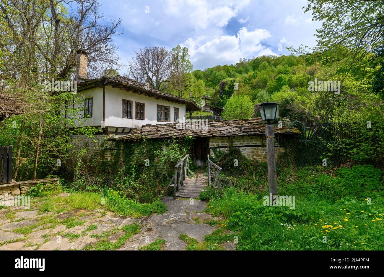 Bozhentsi village in Bulgaria, Gabrovo Municipality. Old house with ...
