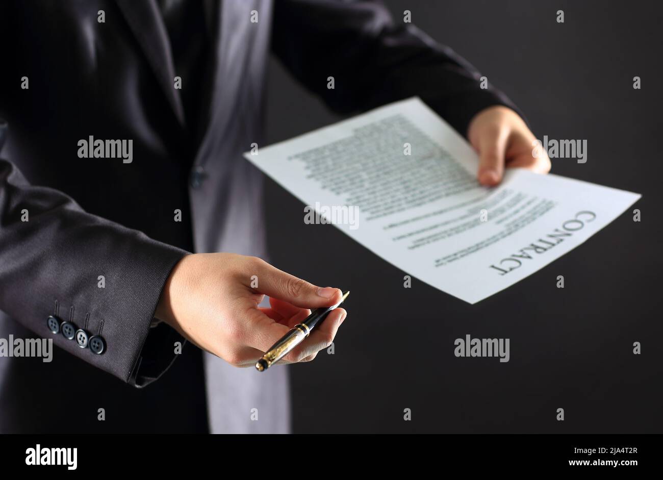 The process of signing new business contract Stock Photo - Alamy