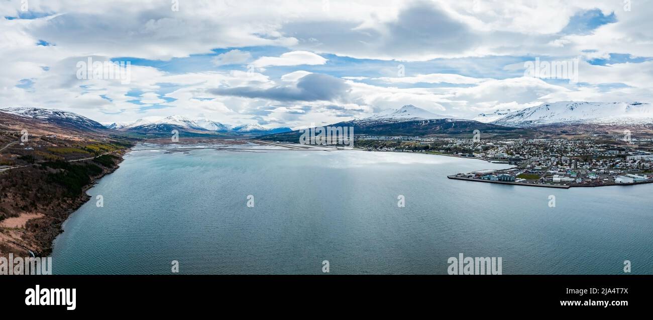 Aerial view akureyri iceland hi-res stock photography and images - Alamy