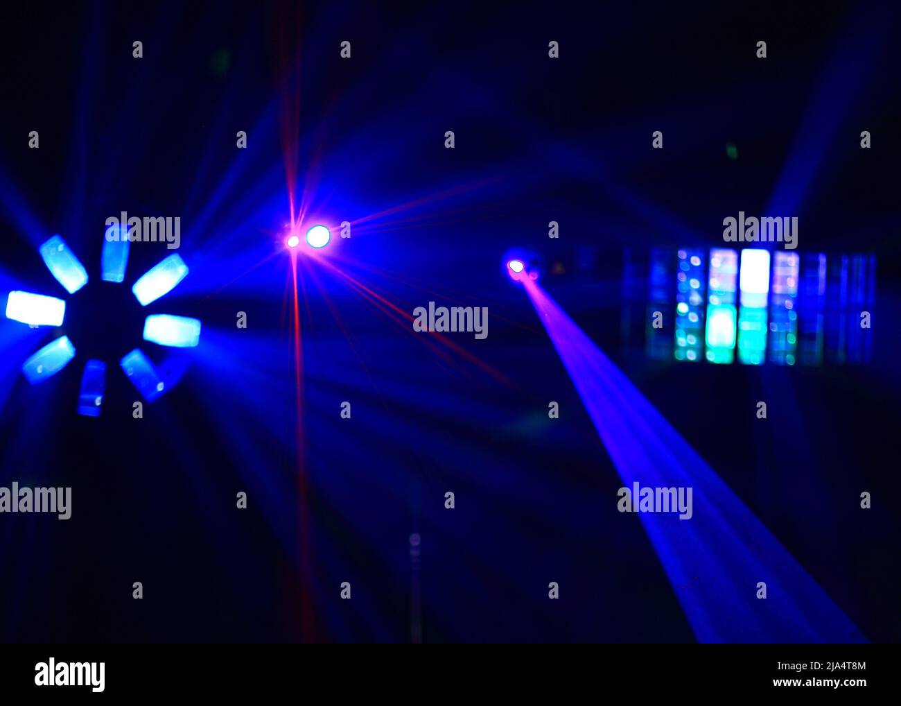 Disco. Laser show Stock Photo - Alamy
