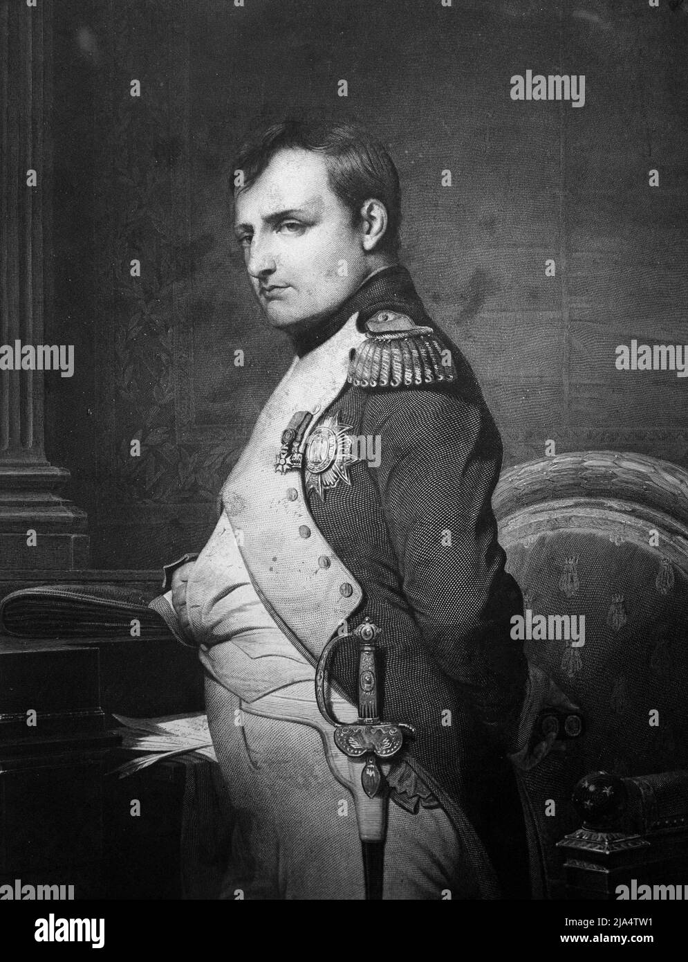 NAPOLEON I ( 1769 - 1821 ). EMPERADOR FRANCES. GRABADO RETRATO. MUSEO ...