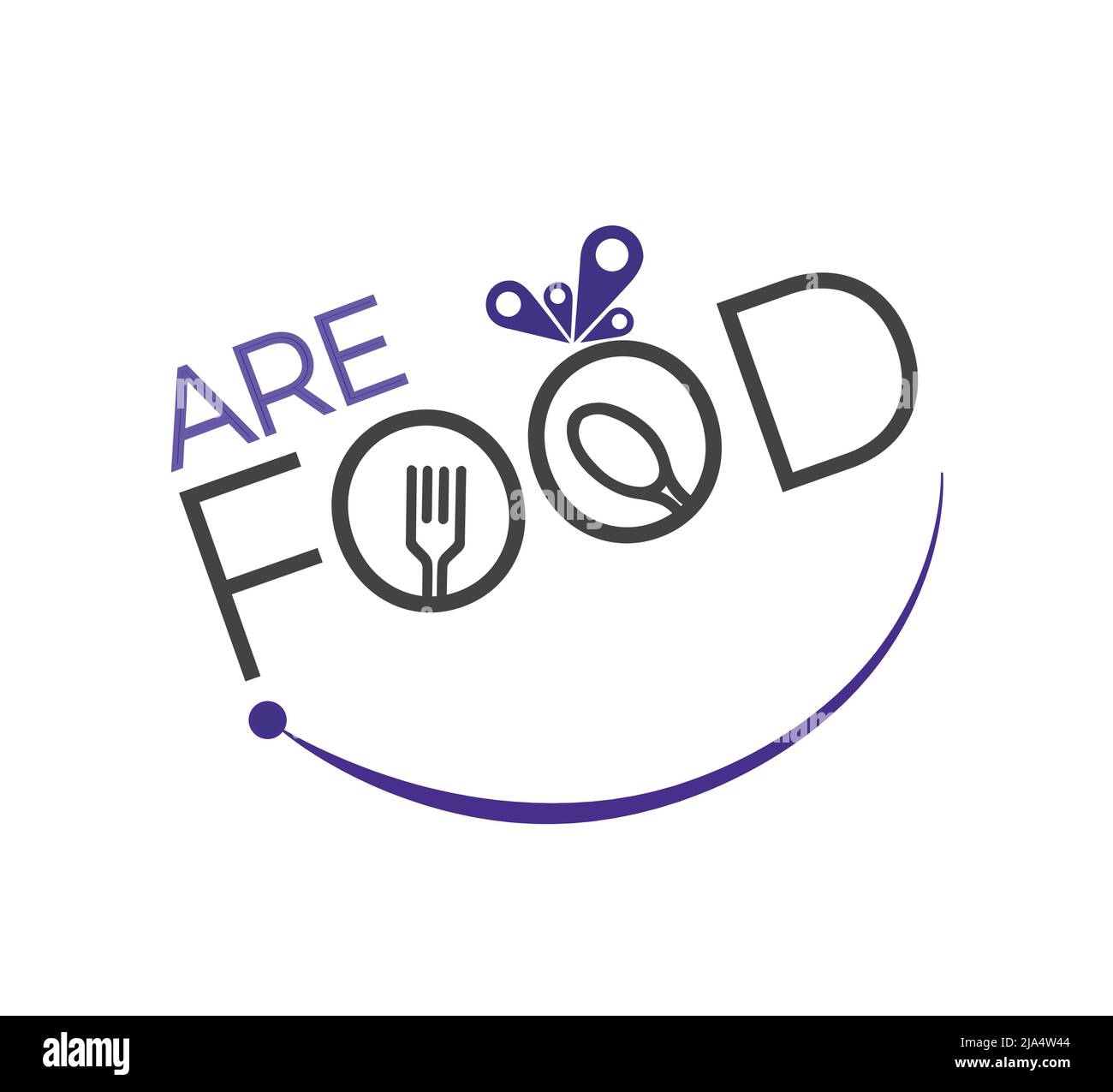 Food are logo with location, spoon with smile icon Stock Vector Image ...