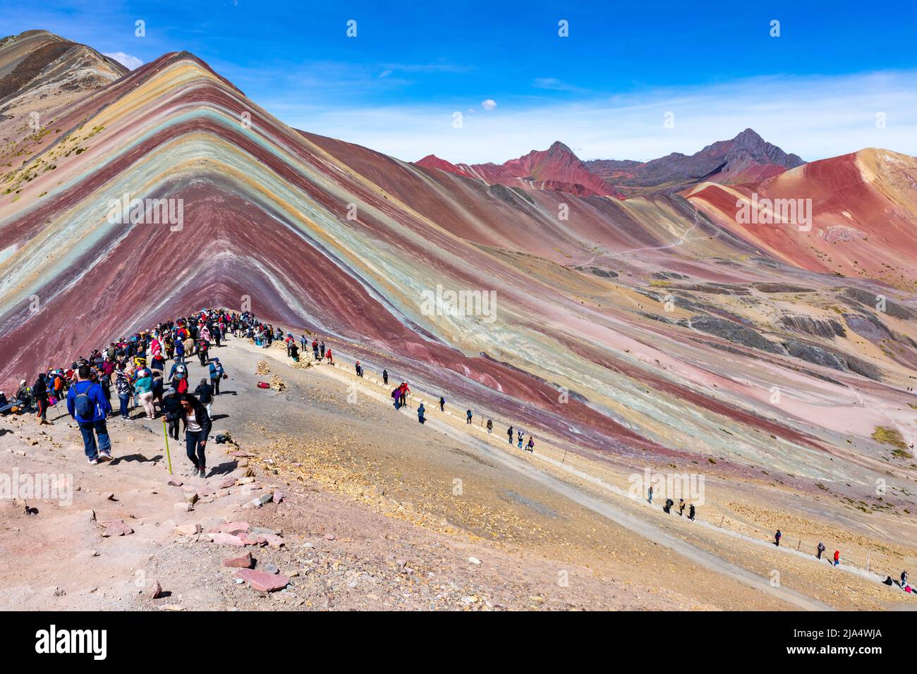Vinicunca, Cusco Region, Peru. Montana de Siete Colores, or Rainbow ...
