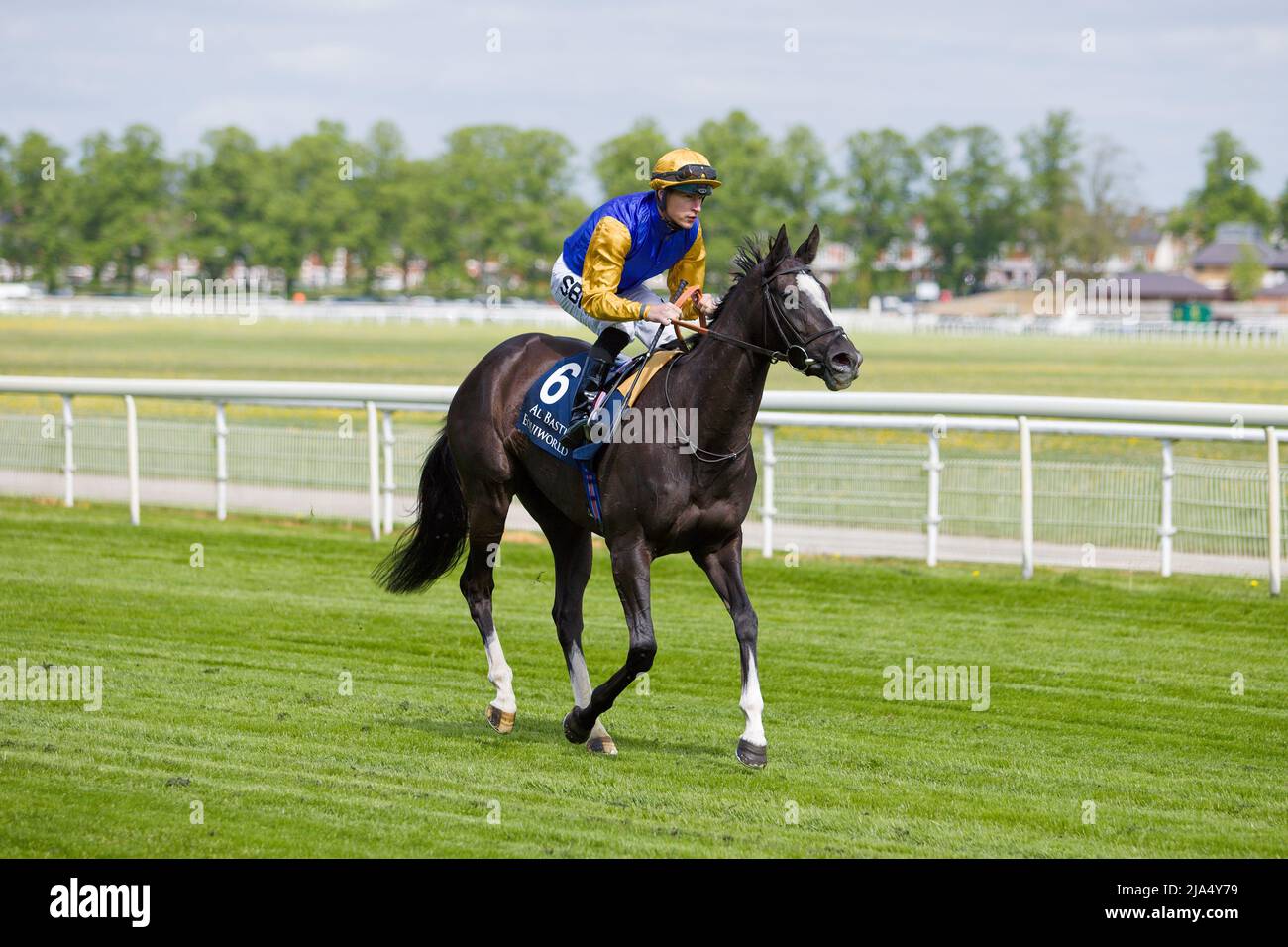 Jockey Richard Kingscote on Ville De Grace at York Races Stock Photo ...