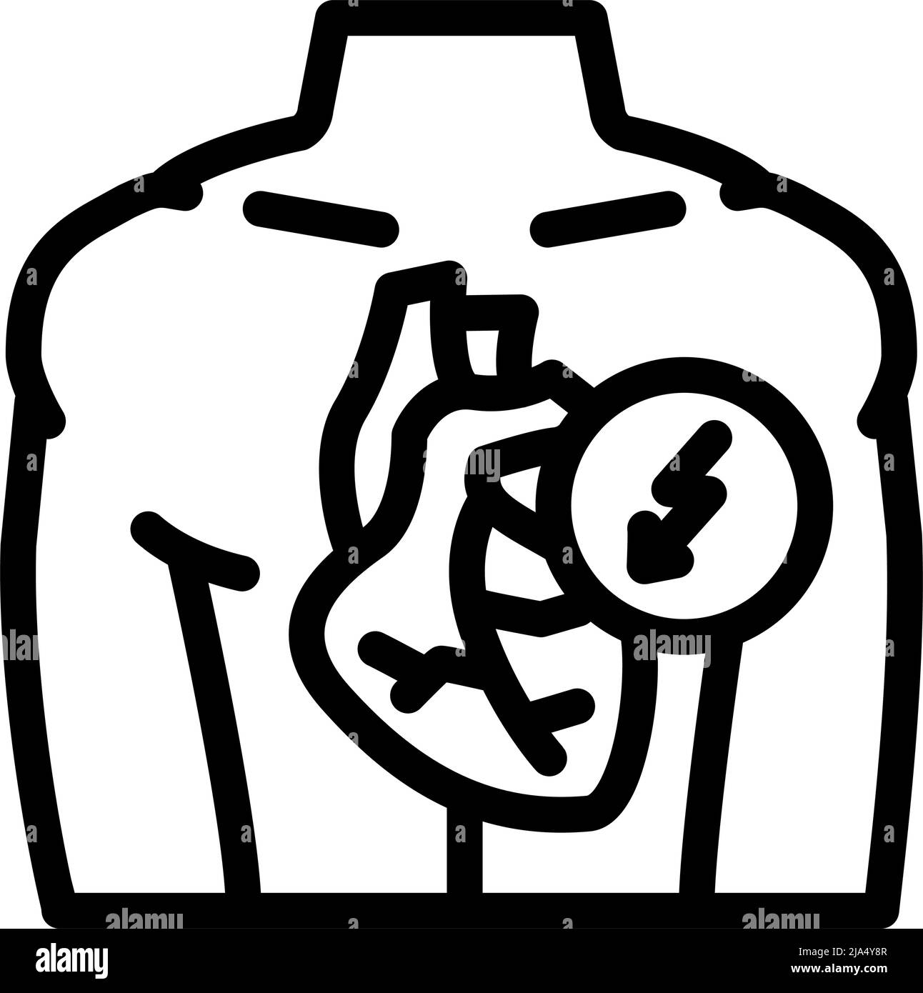 heartache line icon vector illustration Stock Vector Image & Art - Alamy