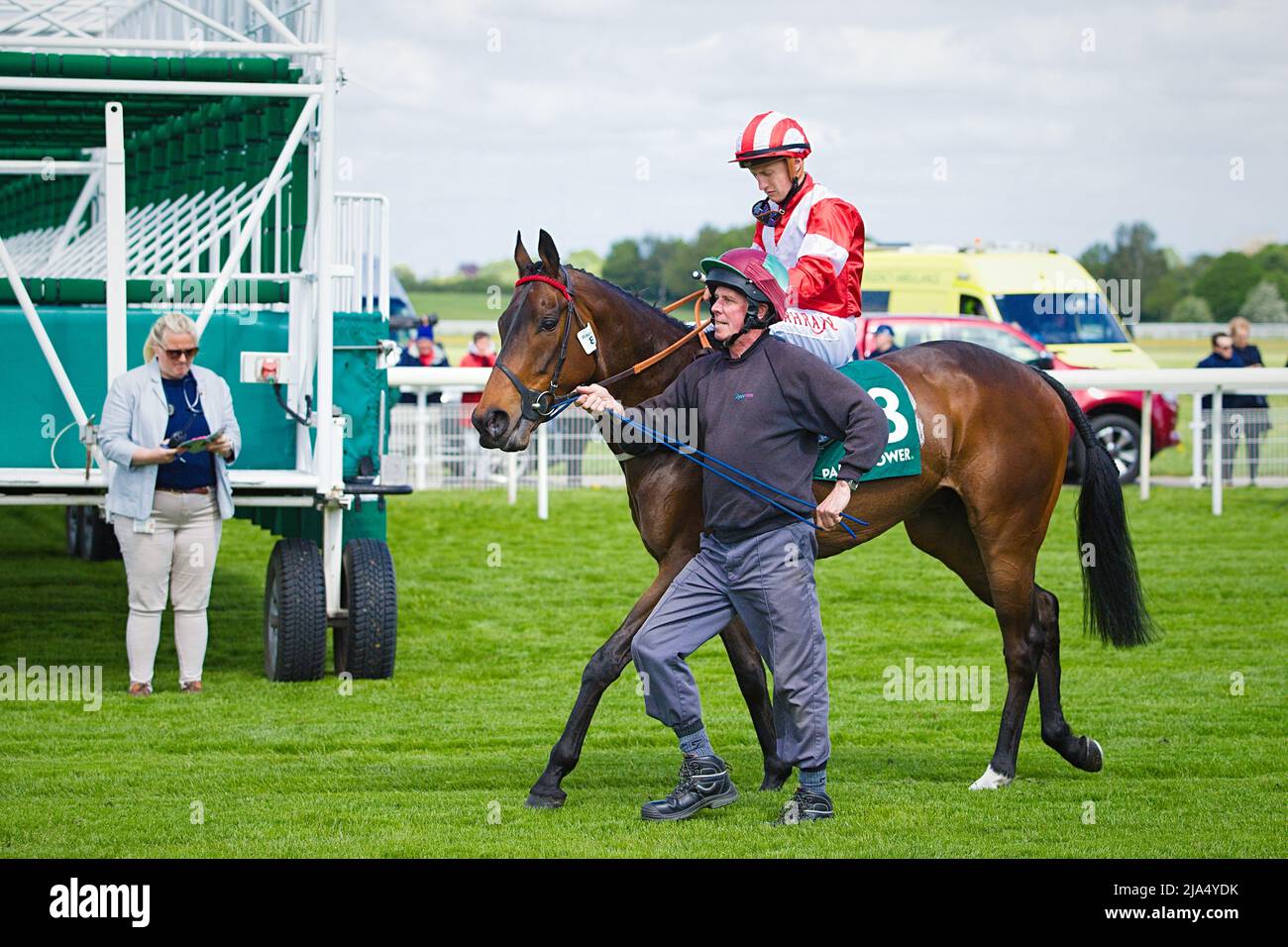 Jockey Tom Marquand on La Trinidad at York Races Stock Photo - Alamy