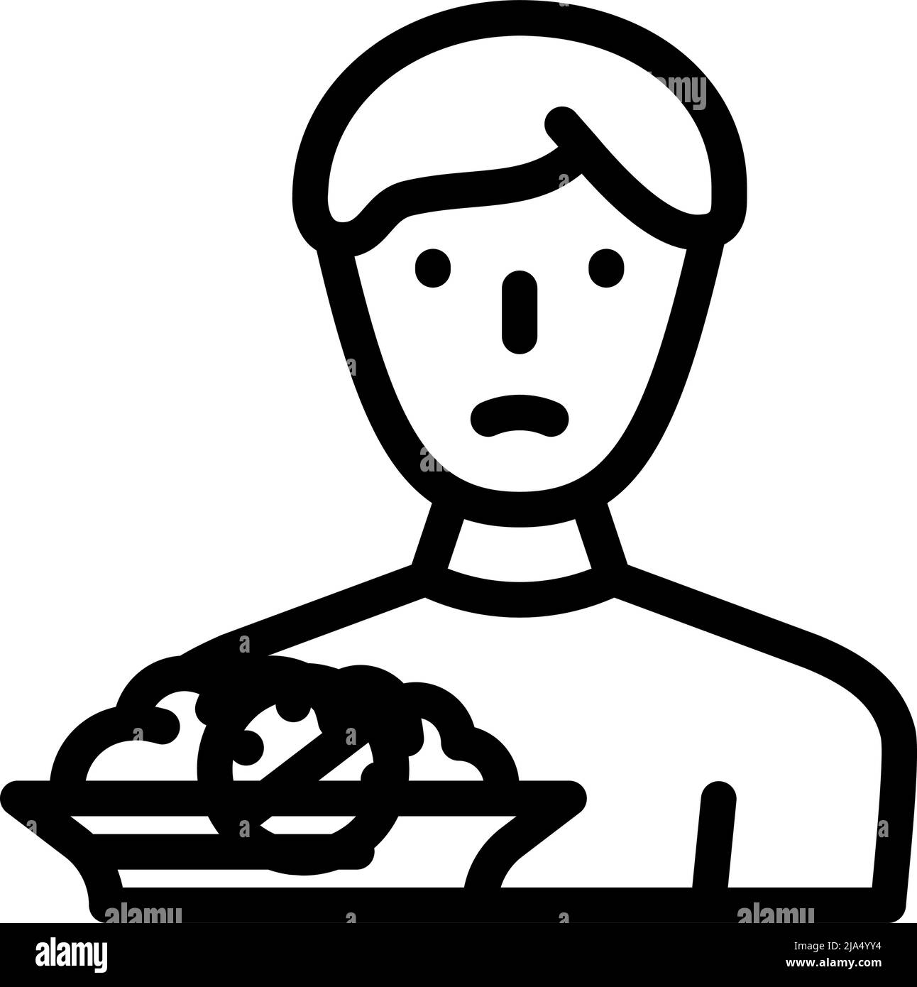 refusal to eat line icon vector illustration Stock Vector Image & Art ...