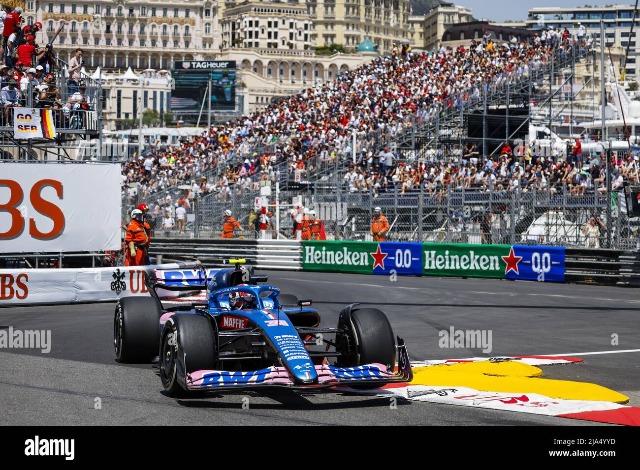31 OCON Esteban (fra), Alpine F1 Team A522, action during the Formula 1 Grand Prix de Monaco ...