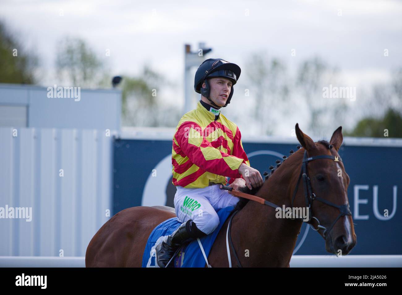 Jockey Jason Hart on Mockey Mongoose at York Races Stock Photo - Alamy