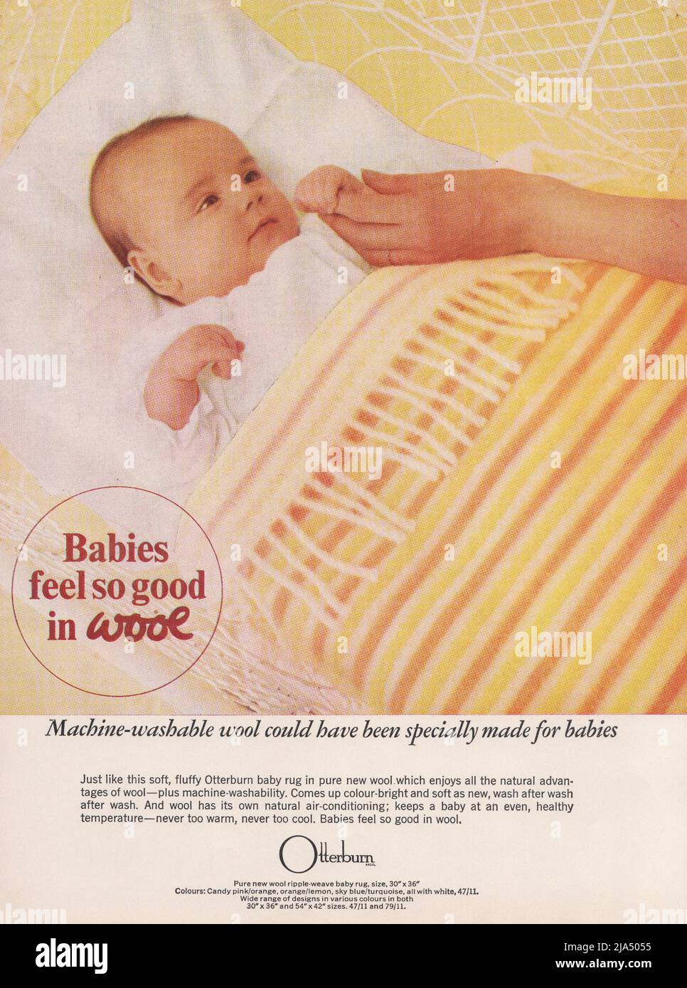 Otterburn Pure New Wool baby rug in pure new wool vintage paper ...