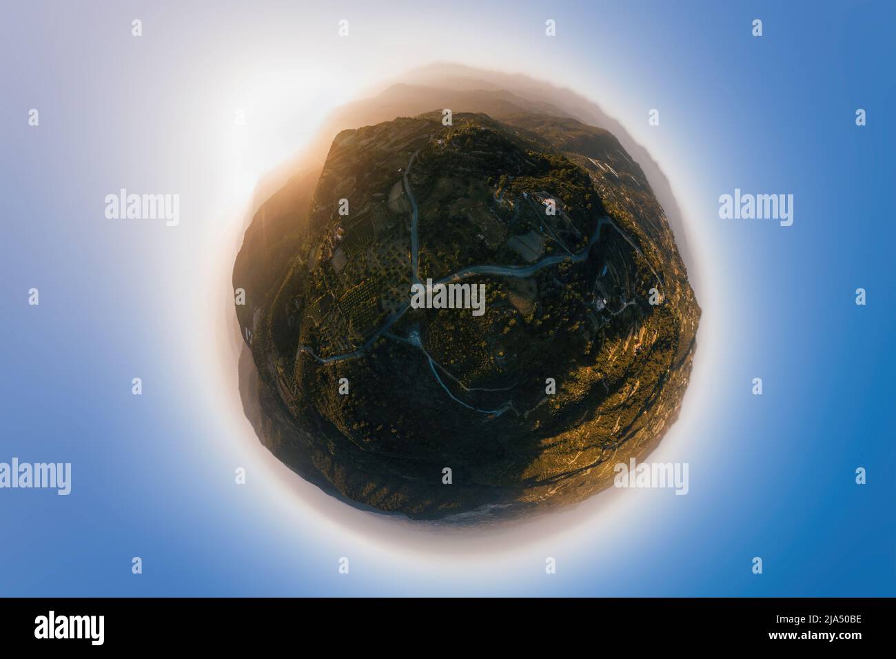 Mountainous landscape near Prastio village. Limassol District, Cyprus ...