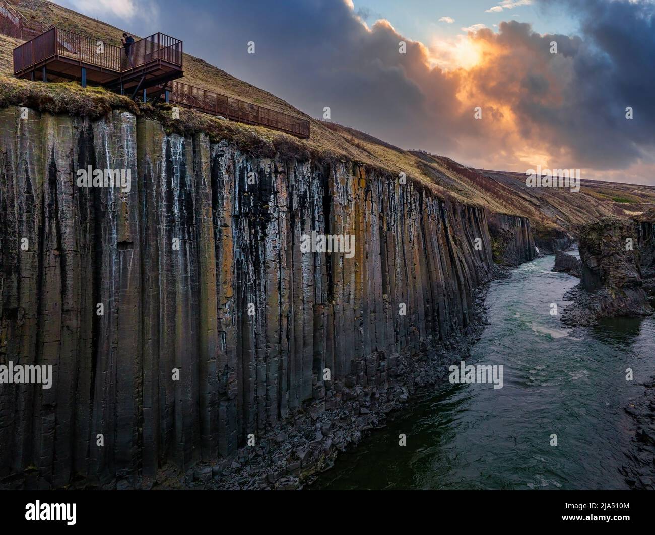 Epic view of the studlagil basalt canyon, Iceland Stock Photo - Alamy