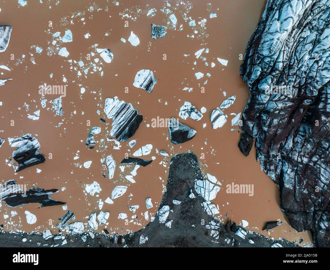 Beautiful glaciers flow through the mountains in Iceland Stock Photo ...