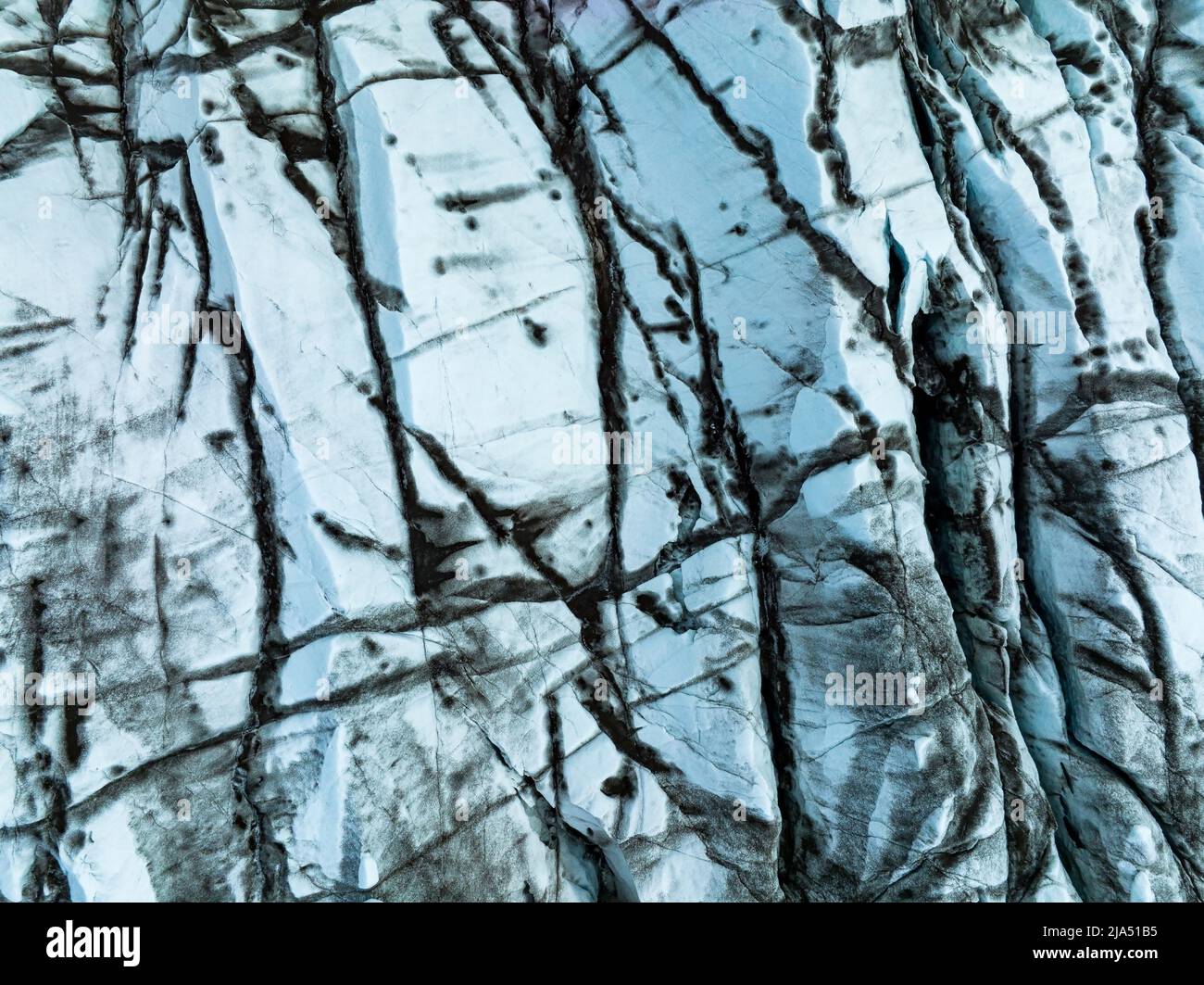 Beautiful glaciers flow through the mountains in Iceland Stock Photo ...