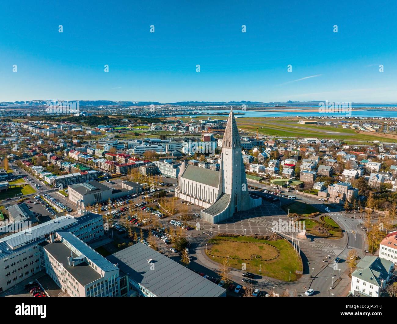 Hallgrimur clock tower reykjavik hi-res stock photography and images ...