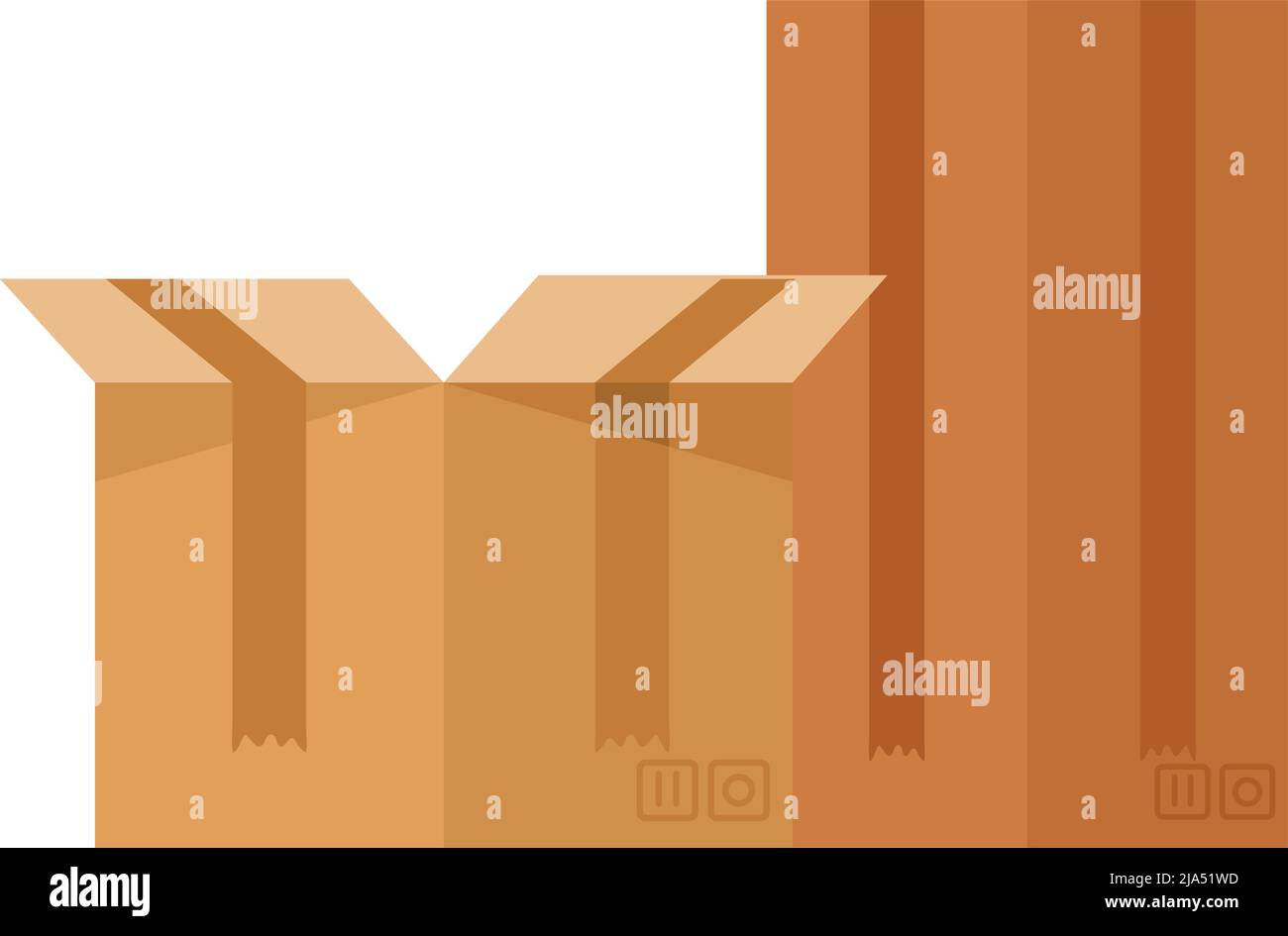 carton boxes packing Stock Vector Image & Art - Alamy