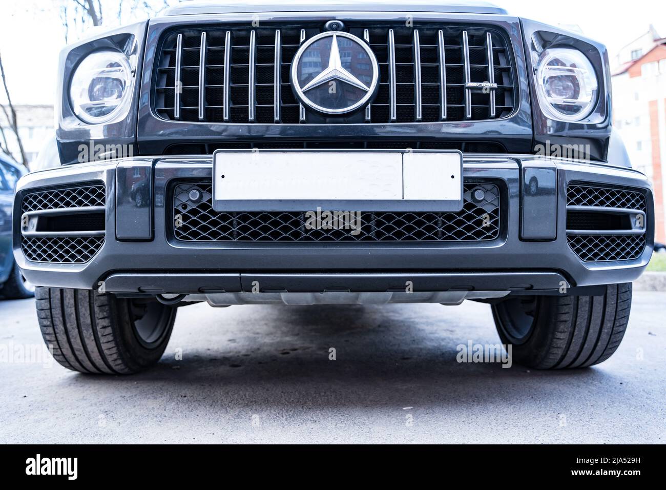 SOSNOVY Bor, Russia - May 03, 2022: Mercedes Benz AMG Gelandewagen car ...