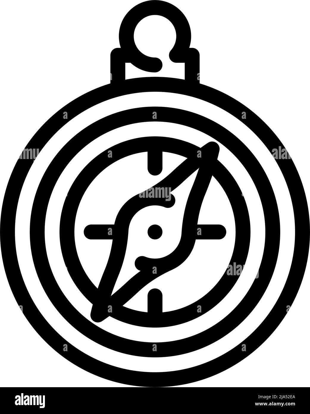 compass vintage line icon vector illustration Stock Vector Image & Art ...