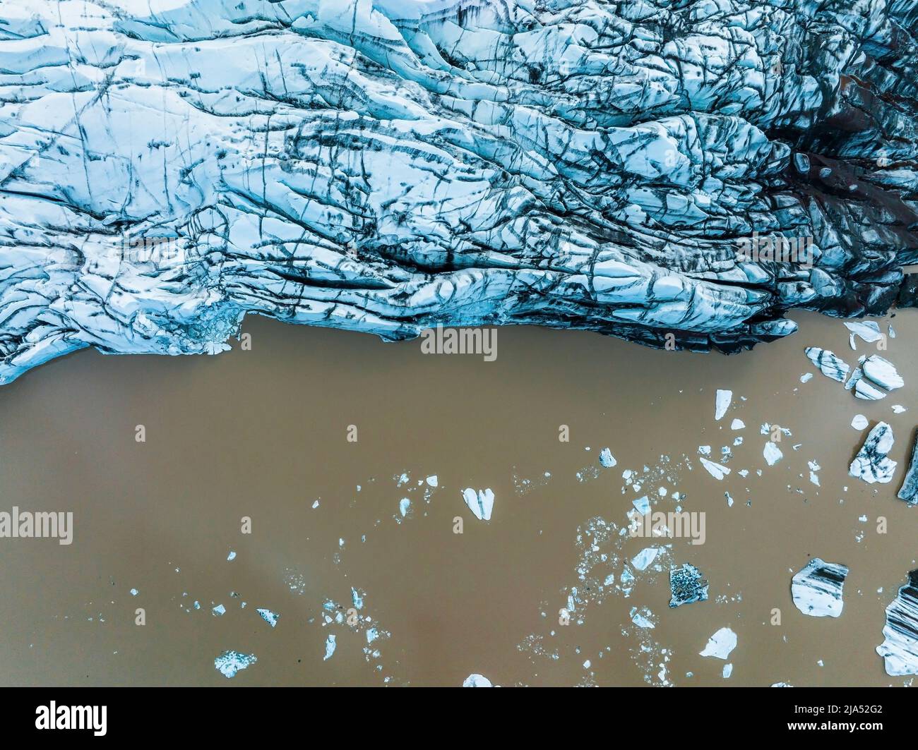 Beautiful glaciers flow through the mountains in Iceland Stock Photo ...