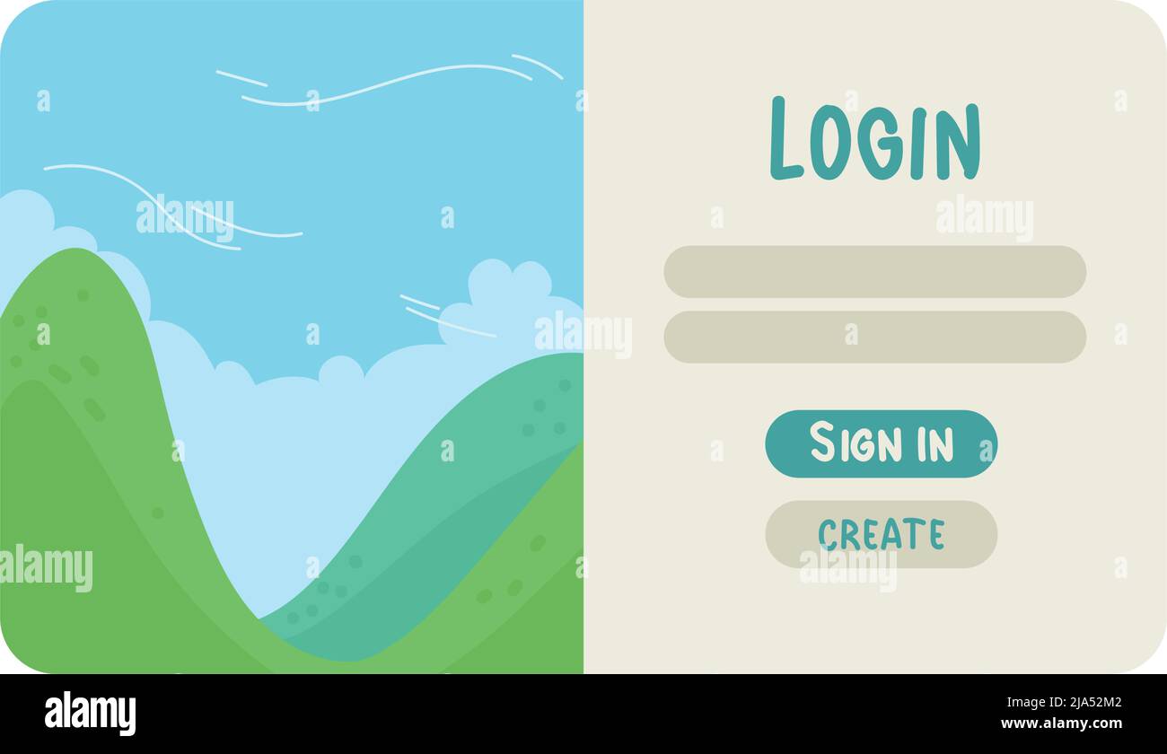 landscape access login template Stock Vector Image & Art - Alamy