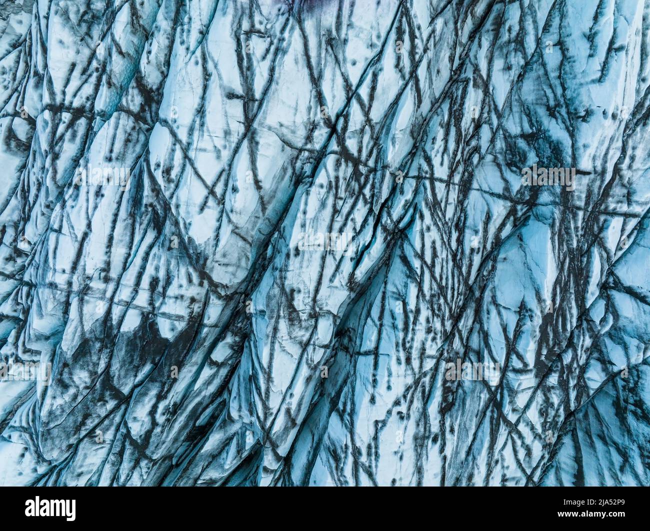 Beautiful glaciers flow through the mountains in Iceland Stock Photo ...