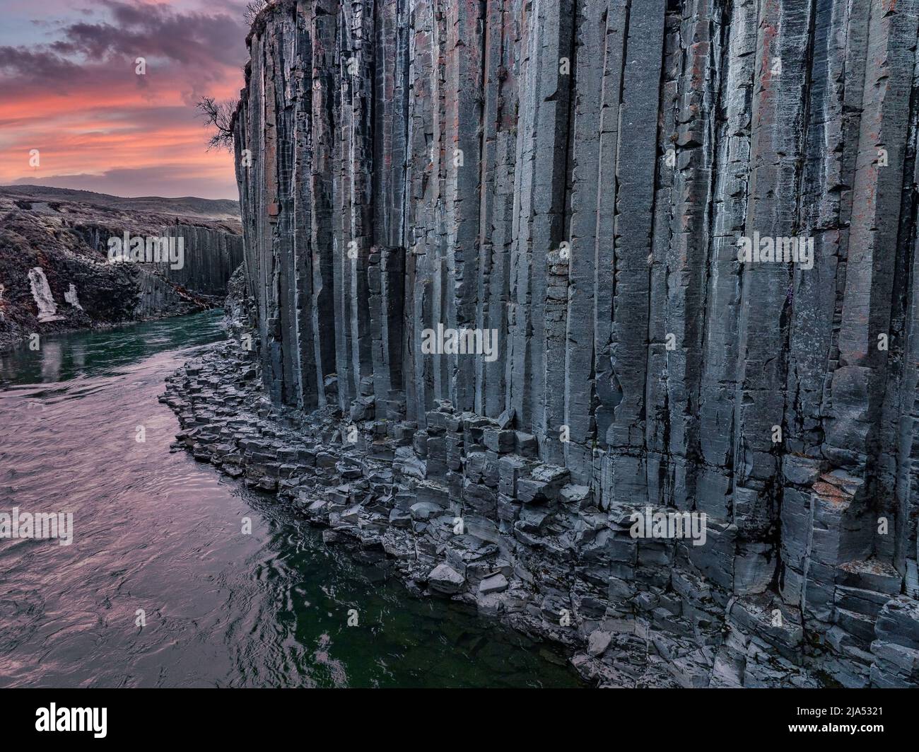 Epic view of the studlagil basalt canyon, Iceland Stock Photo - Alamy