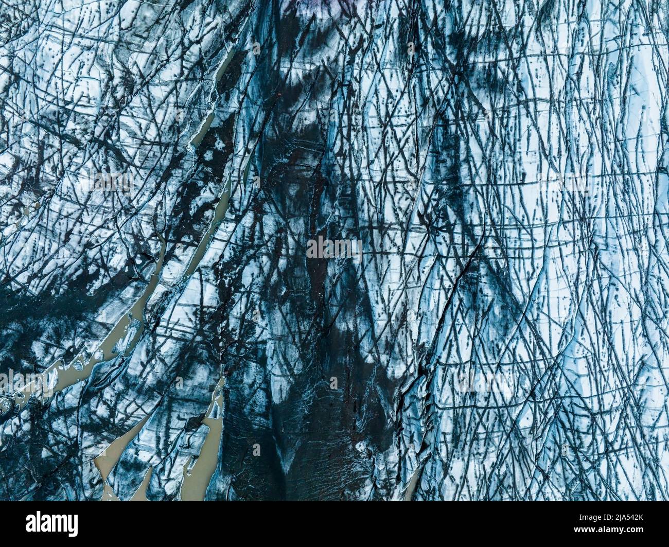 Beautiful glaciers flow through the mountains in Iceland Stock Photo ...