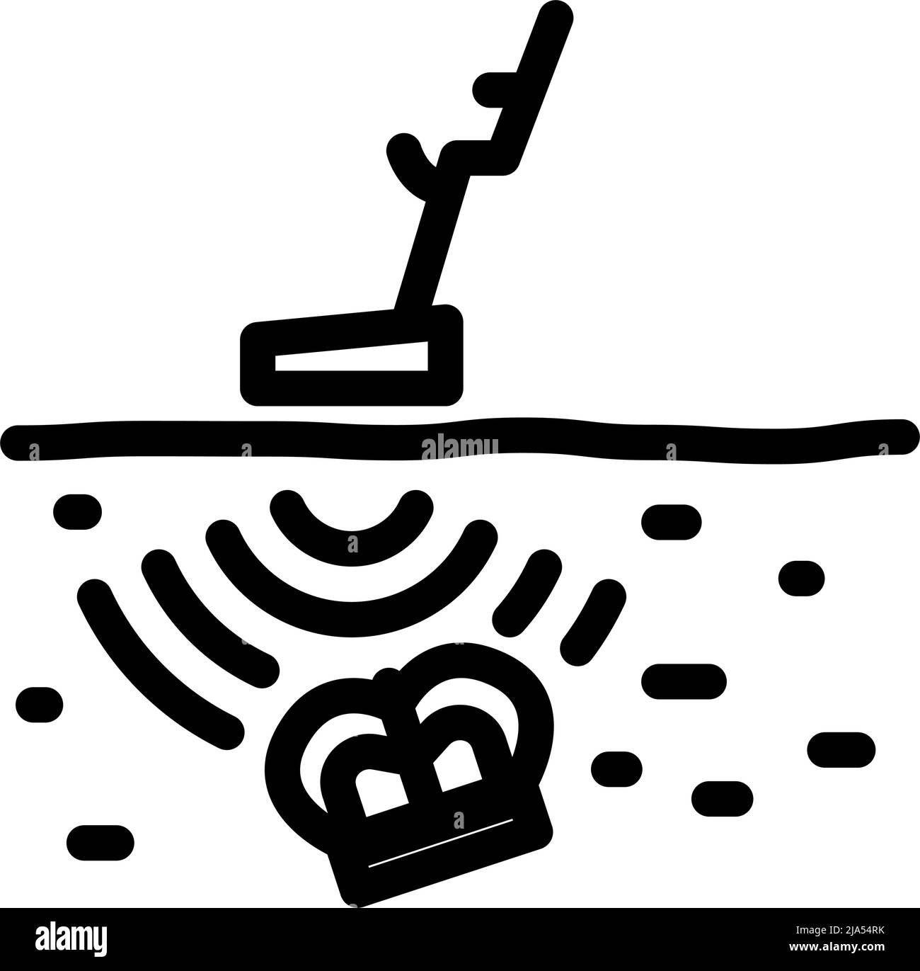 Metal detector, searching for gold Black and White Stock Photos ...