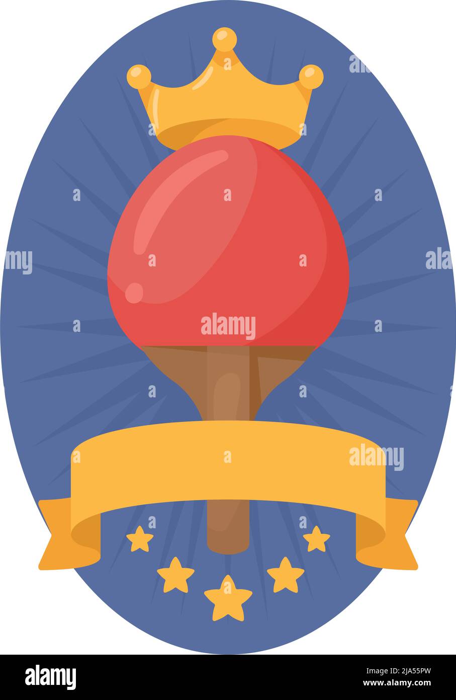 ping pong racket with crown Stock Vector Image & Art - Alamy