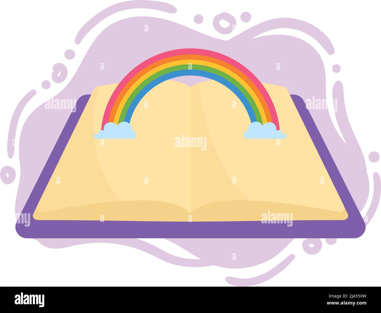 book open with rainbow Stock Vector Image & Art - Alamy