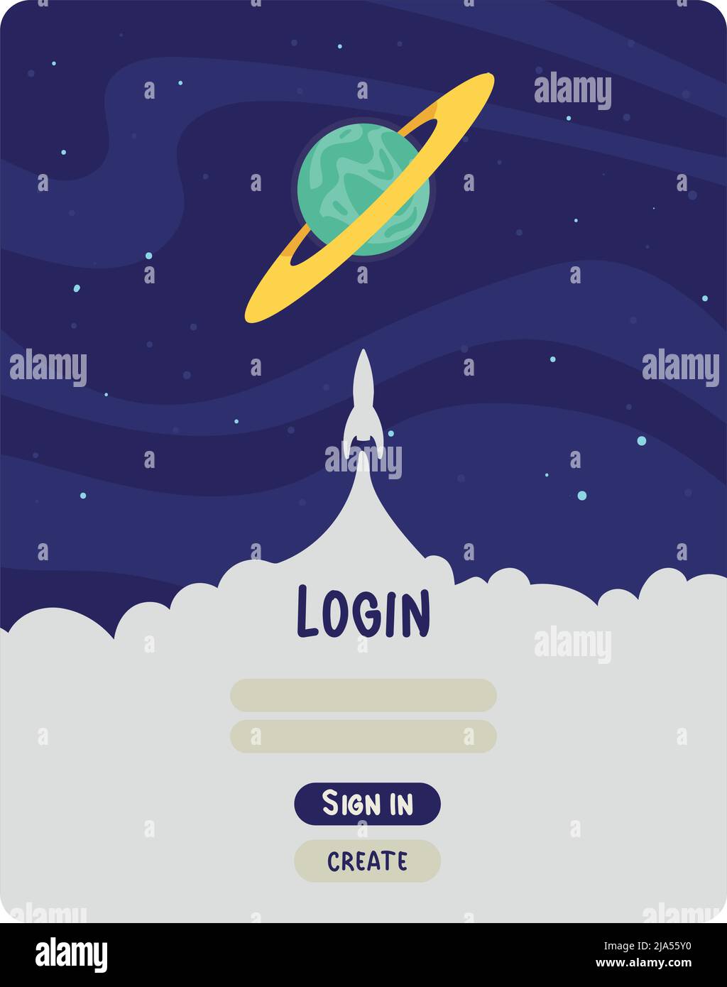 saturn access login template Stock Vector Image & Art - Alamy