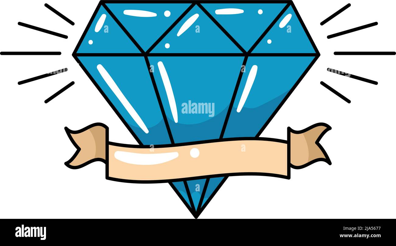 diamond old school tattoo Stock Vector Image & Art - Alamy