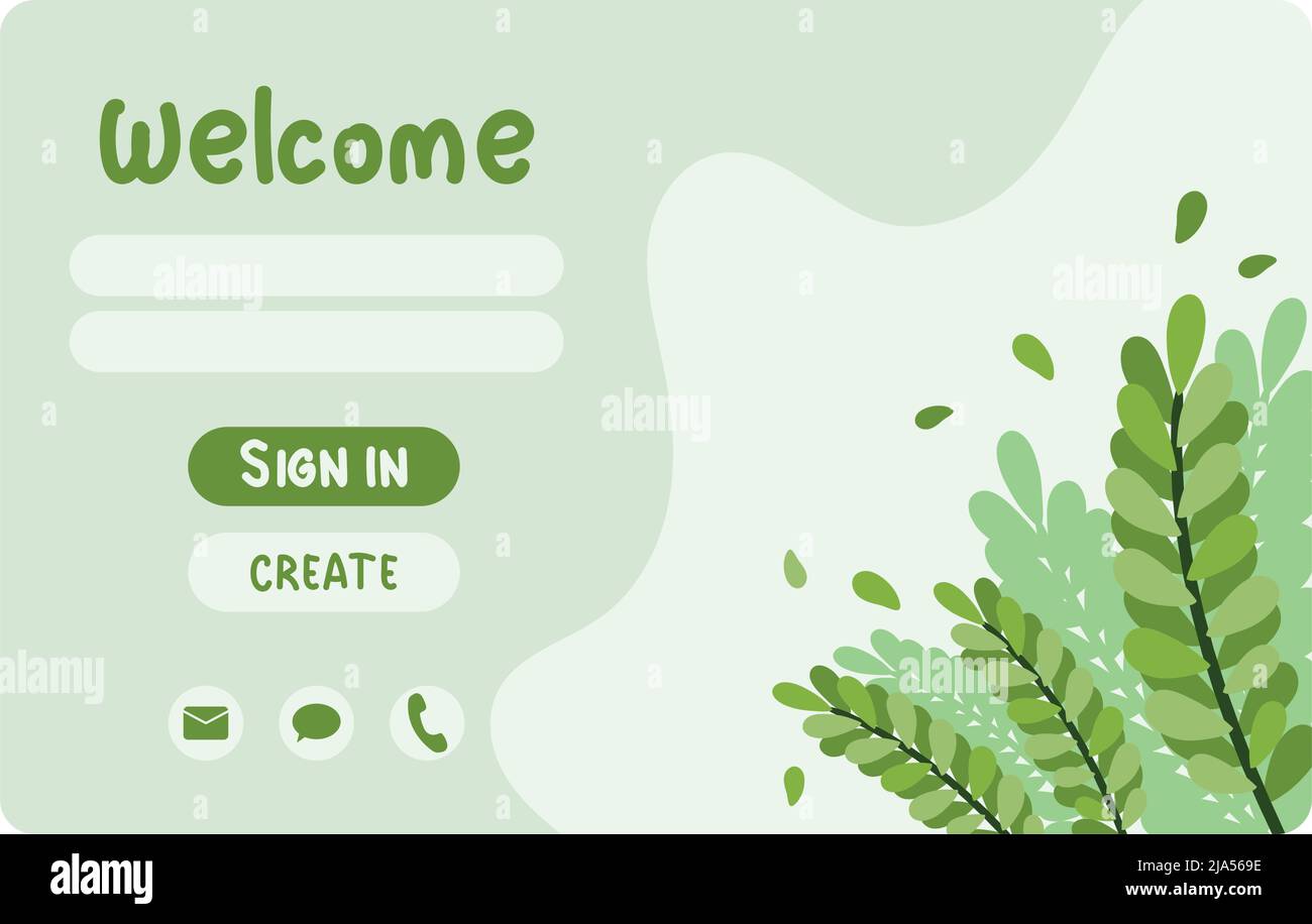 leafs access login template Stock Vector Image & Art - Alamy