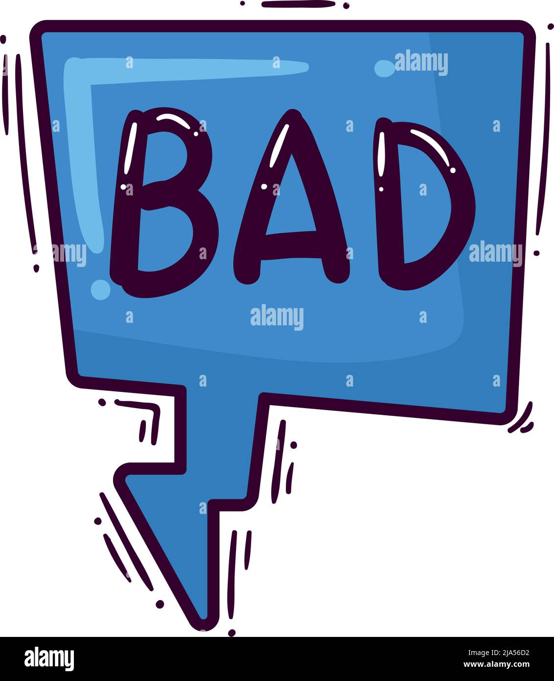 Bad comic expression word Cut Out Stock Images & Pictures - Alamy