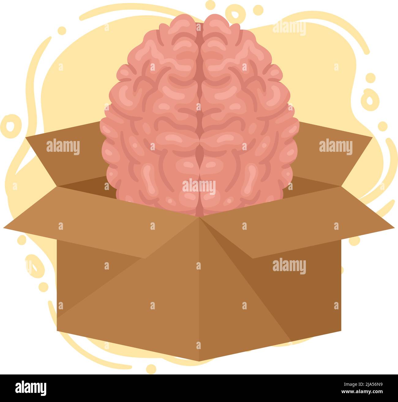 creative brain in box Stock Vector Image & Art - Alamy