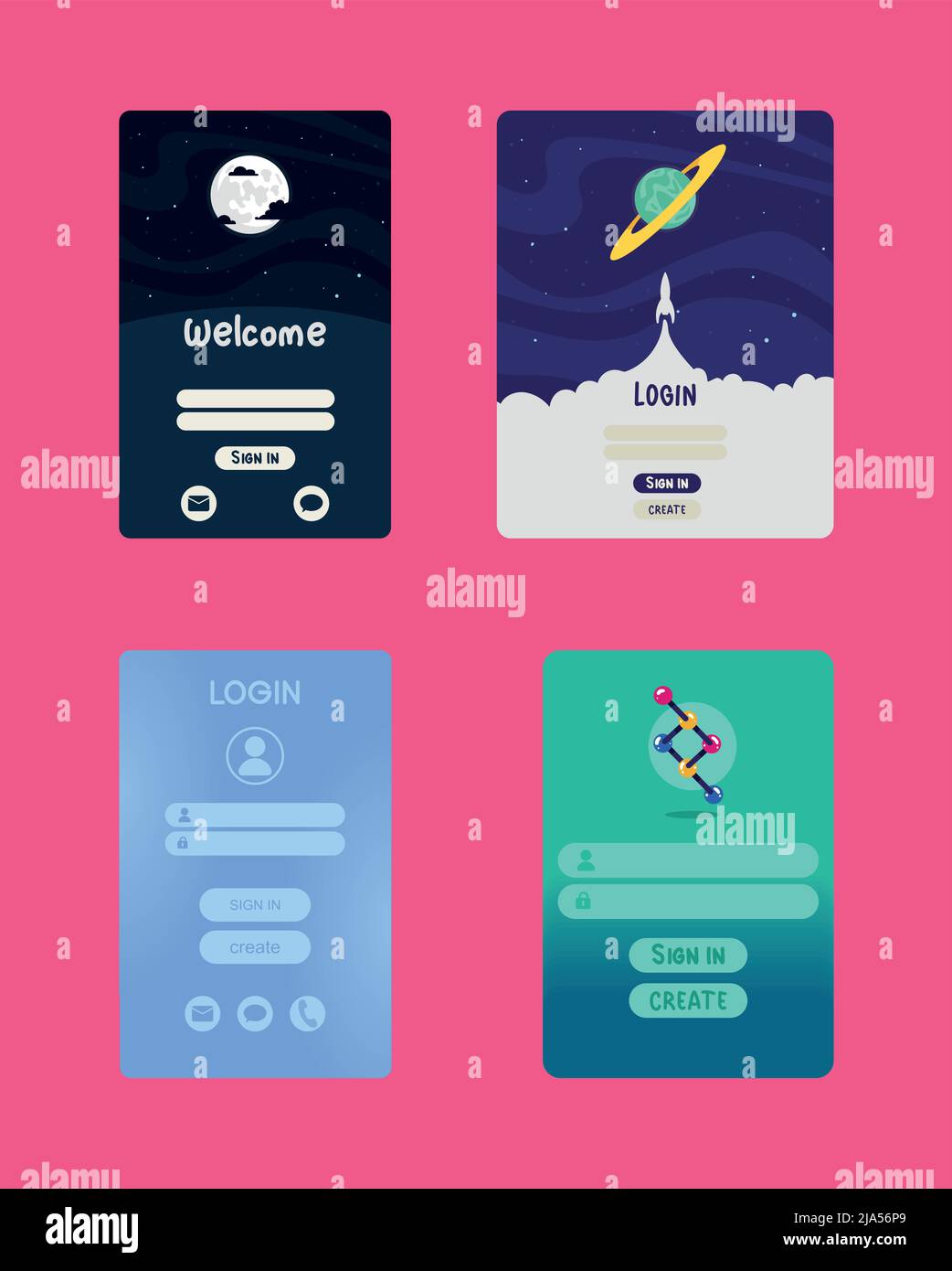 access login group templates Stock Vector Image & Art - Alamy