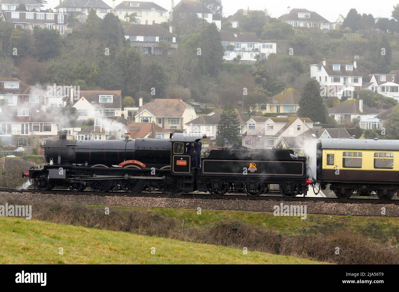 "Lydham Manor" (running as class pioneer 7800 "Torquay Manor") at ...