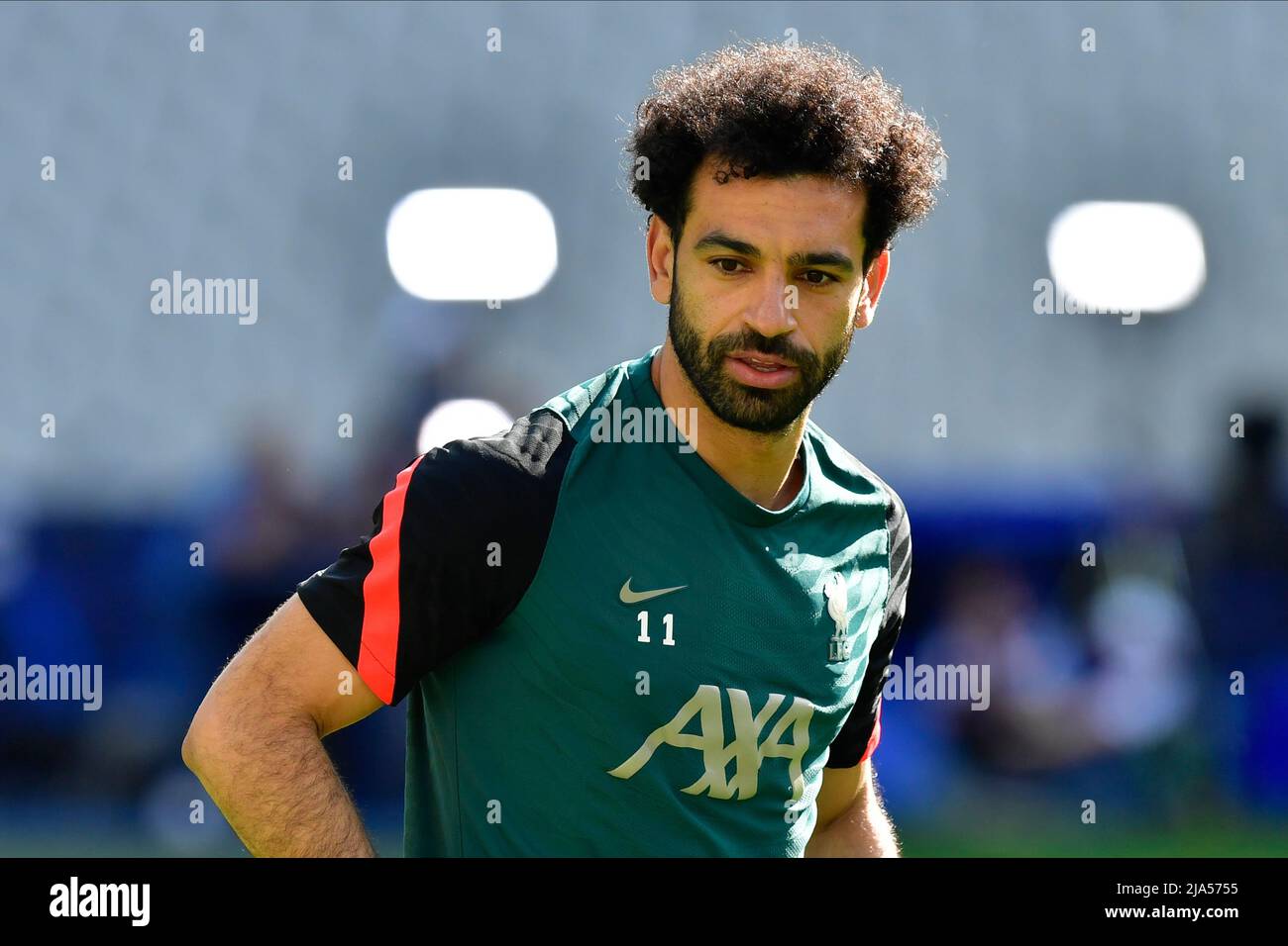 Paris, France. 27th May, 2022. Mohamed Salah (11) of Liverpool seen ...