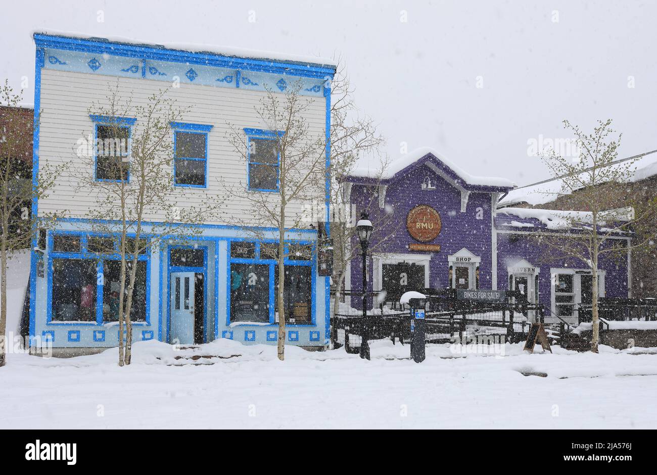 Spring snowstorm in Colorado Stock Photo - Alamy