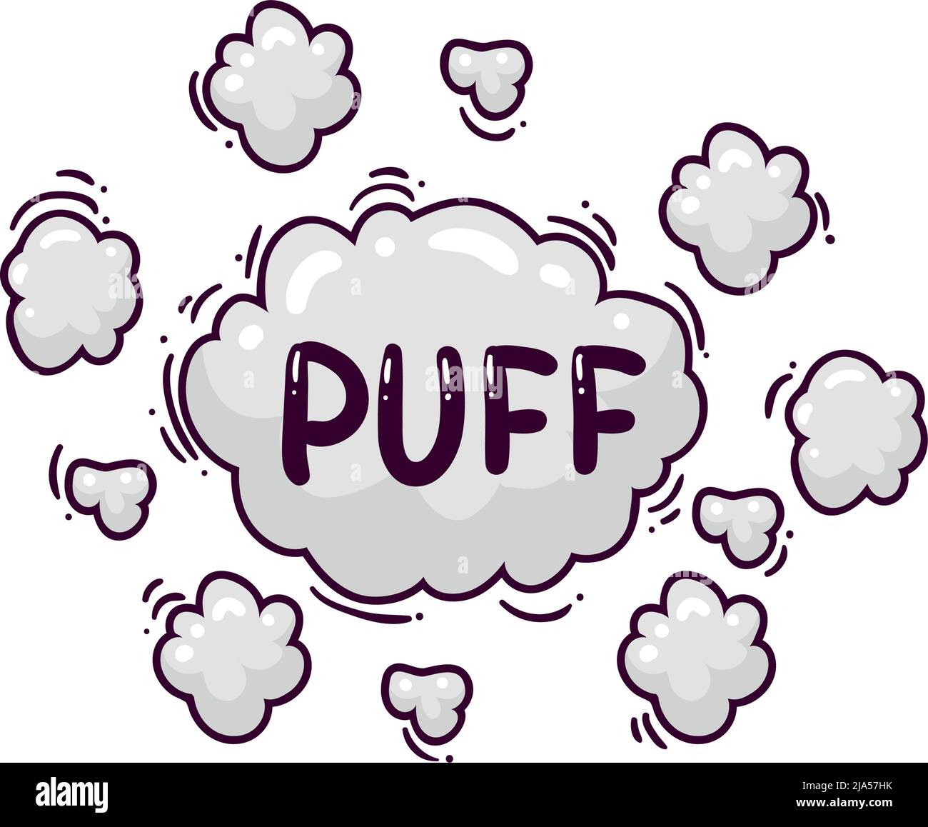 puff comic expression word Stock Vector Image & Art - Alamy